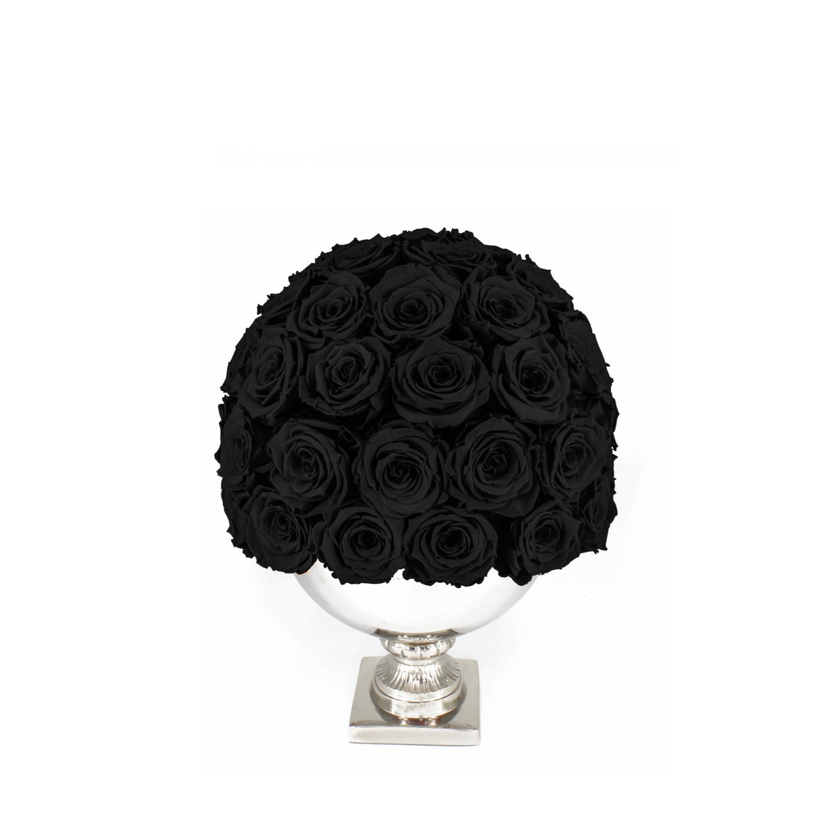 Infinite Rose Silver Punch Bowl - Dark Tones | OnlyRoses - Qatar